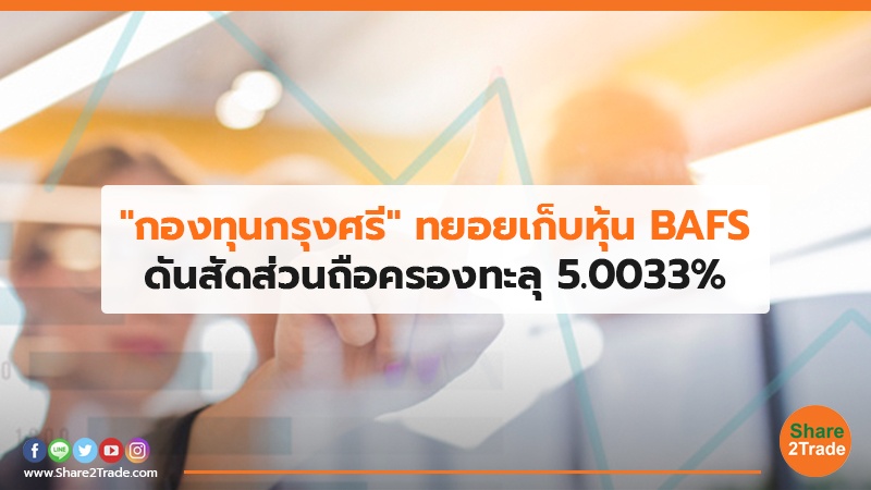 "กองทุนกรุงศรี" ทยอยเก็บหุ้น BAFS ดันสัดส่วนถือครองทะลุ 5.0033% | Share2Trade